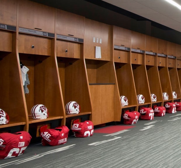 For former Badgers football players, $5,000 gets their name on a locker