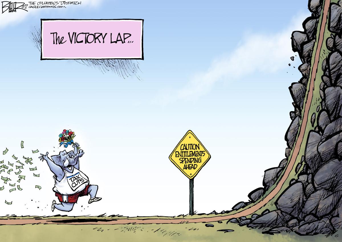 GOP victory lap hits a wall, in Nate Beeler's latest political cartoon