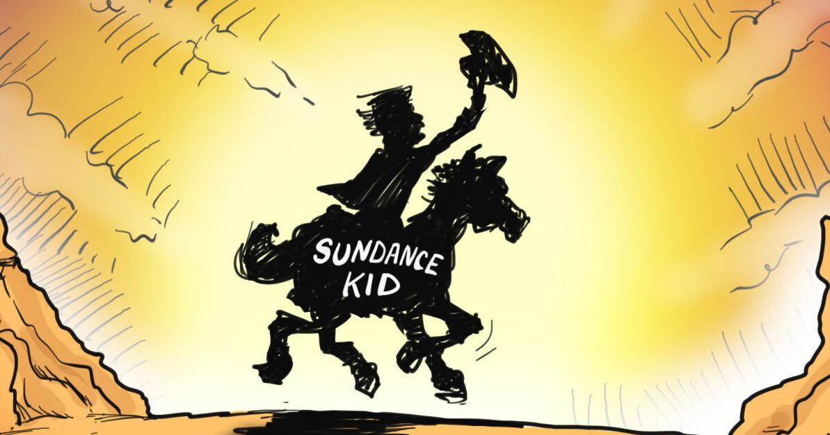 The Sundance Kid rides off in latest cartoon by Phil Hands