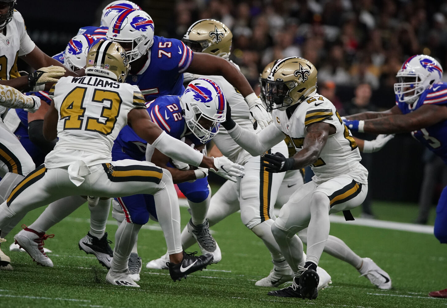 Jason Wolf: Bills' Dawson Knox shines as miscues abound in lopsided ...