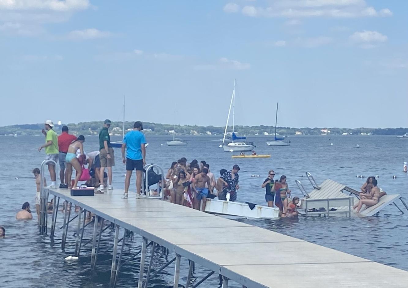 Pier collapses at UW-Madison's Union Terrace