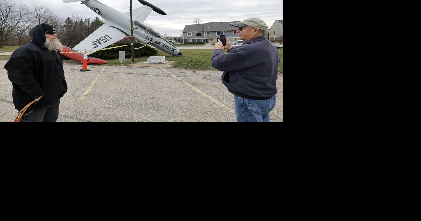 Stoughton VFW display plane knocked over in hit-and-run