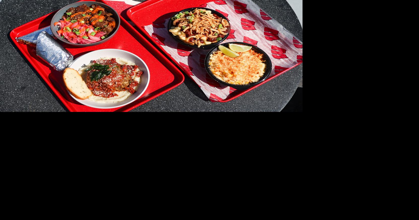 Taste-testing the smoked hot dogs at Camp Randall Stadium