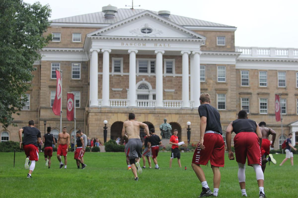 Badgers men's basketball: Players take a run at Bascom Hill