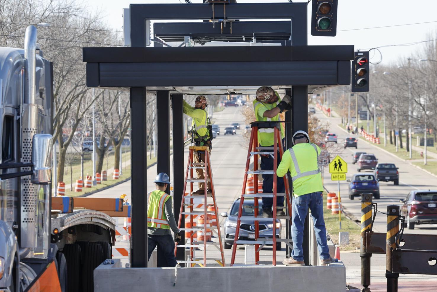 First Bus Rapid Transit stations appearing in Madison