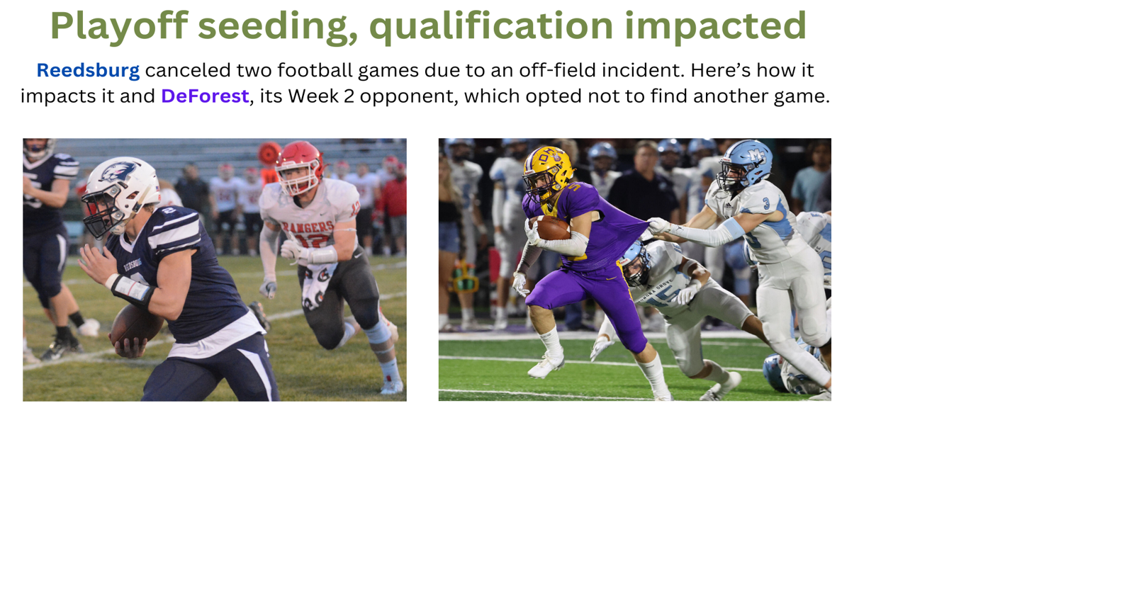 How canceled games factor into high school football playoffs