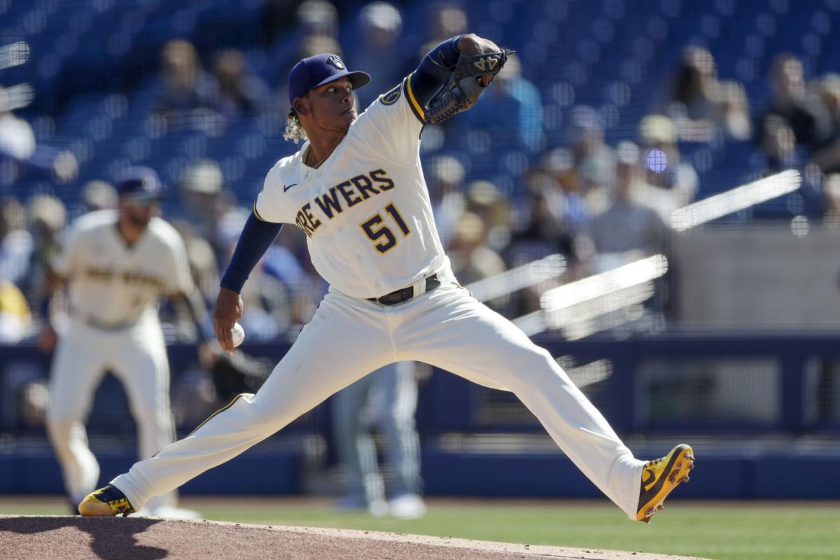 Freddy Peralta makes his pitch for a spot in Brewers' rotation