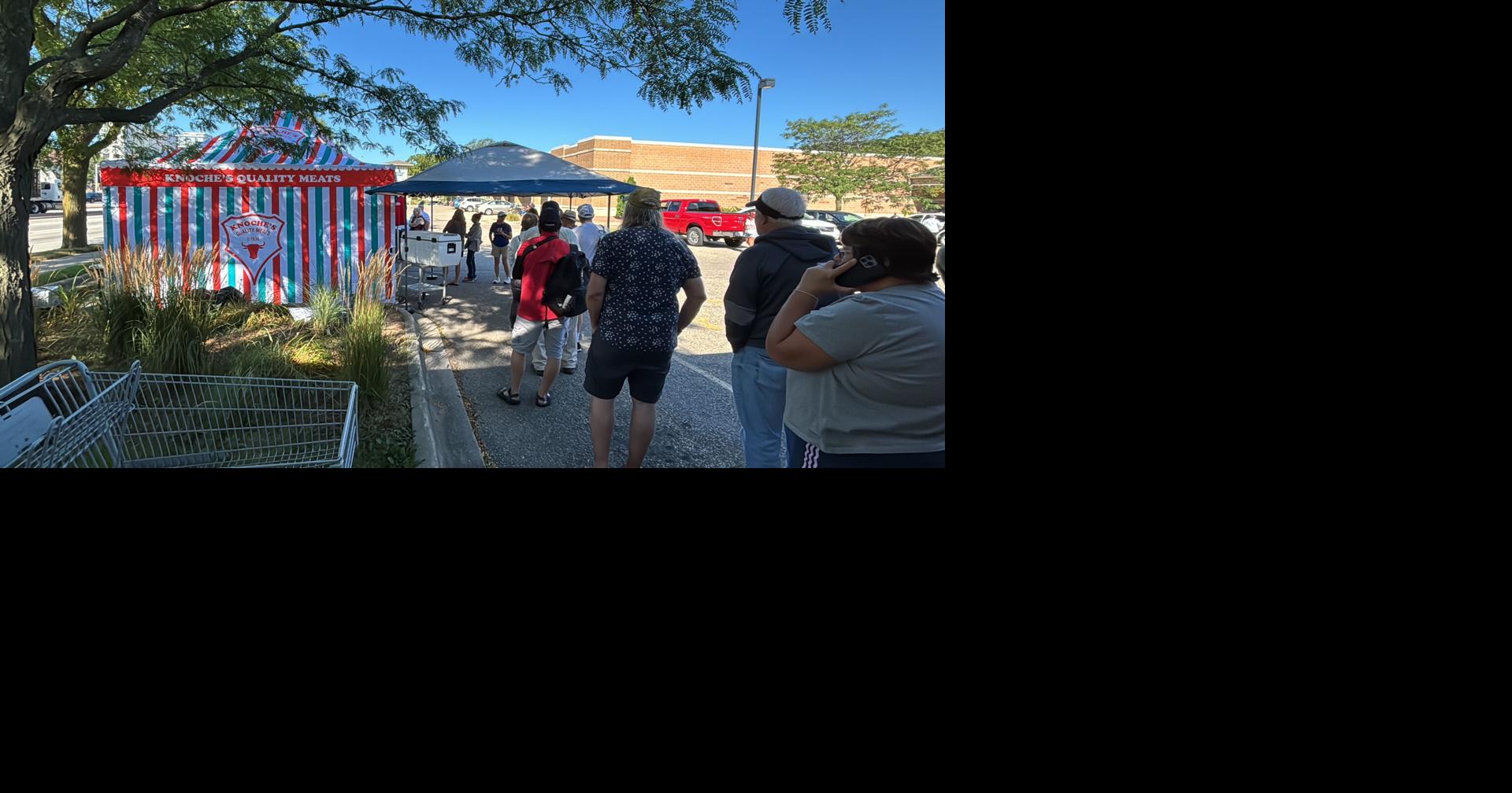 Photos: The scene at Knoche's mobile meat market