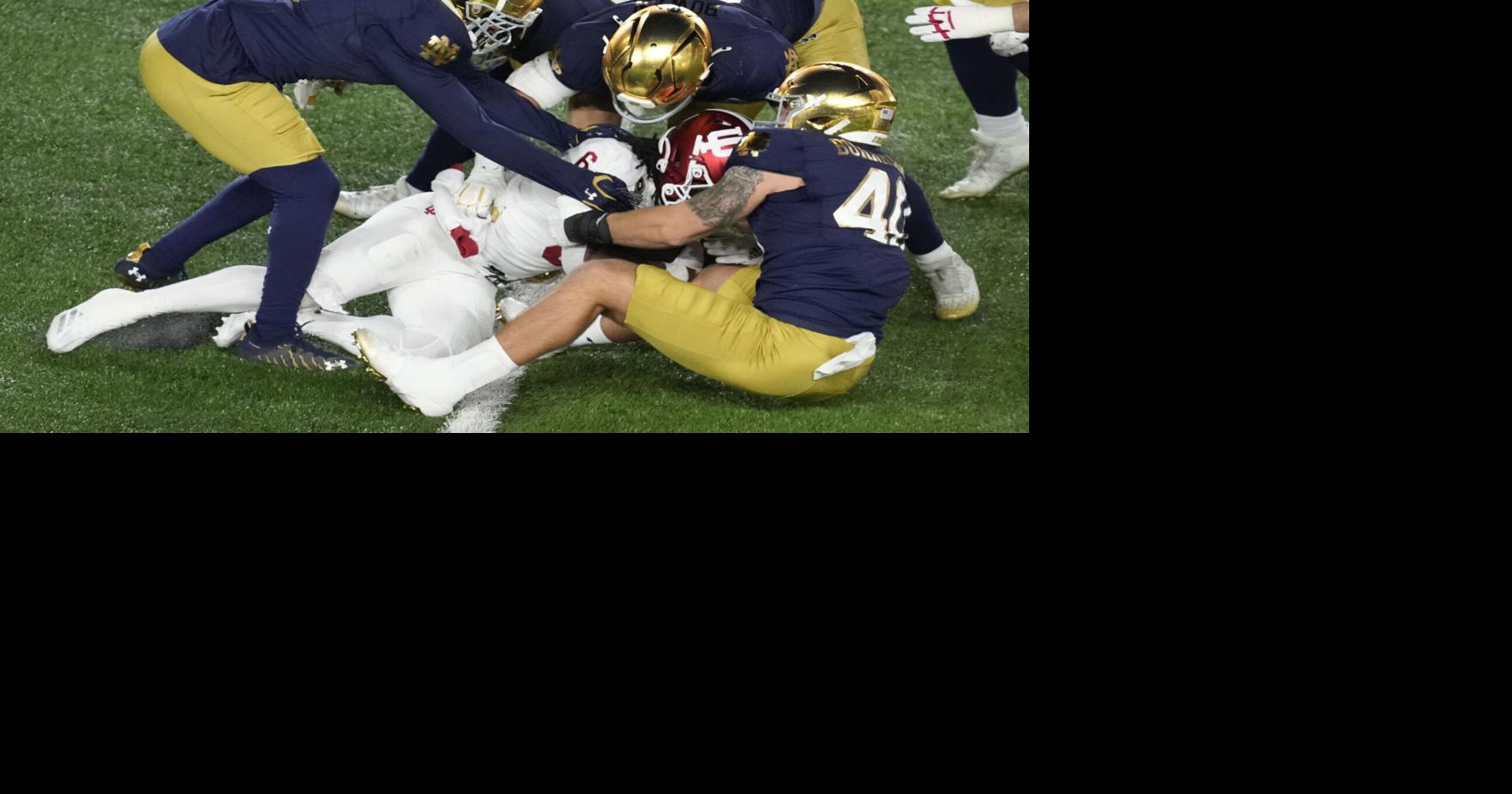 Indiana's high-flying offense grounded by aggressive Notre Dame defense