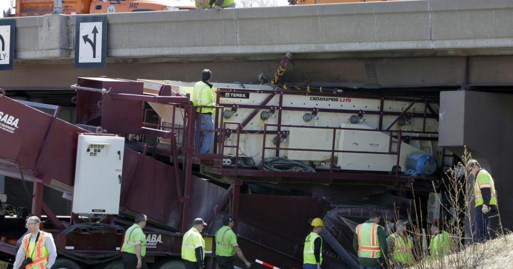 Photos: Stuck truck causes traffic havoc
