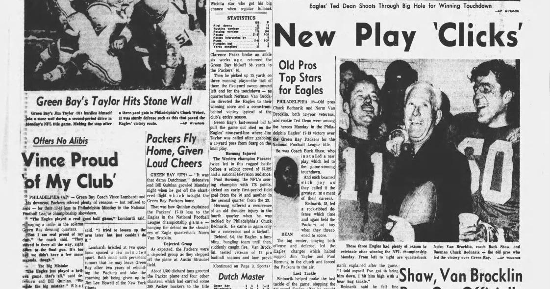 5. The 1960 NFL Championship — Dec. 26, 1960