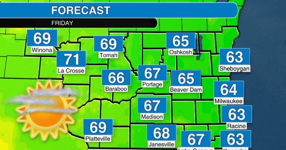 Temps on the rise Friday in southern Wisconsin. What's in store for the ...