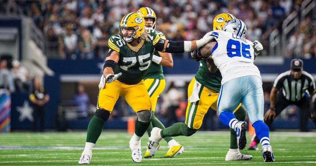 Sean Rhyan in at starting center after Elgton Jenkins injury