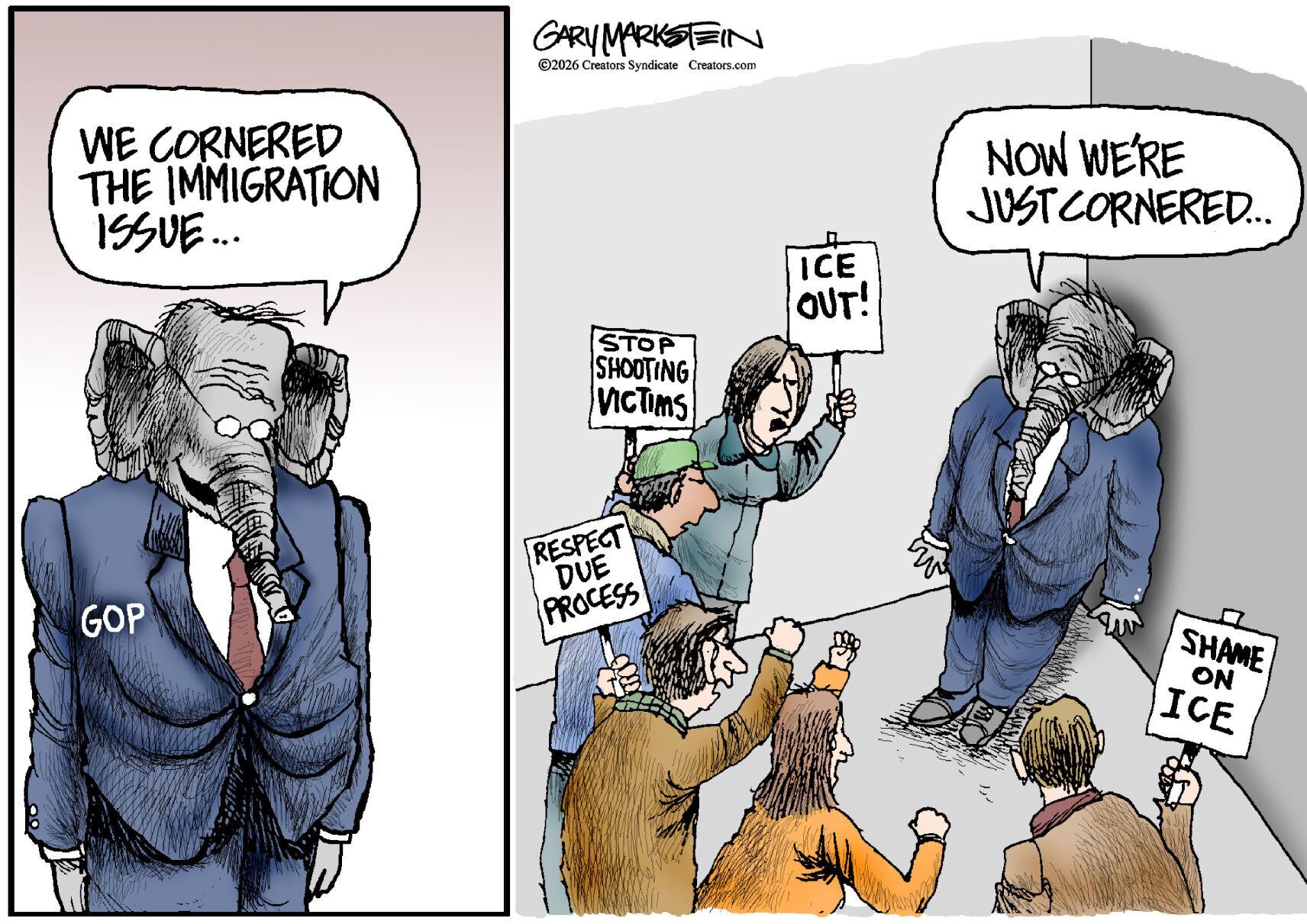 13 political cartoons ink immigration enforcement