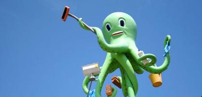 Giant Octopus Car Wash octopus finally returned to the sea