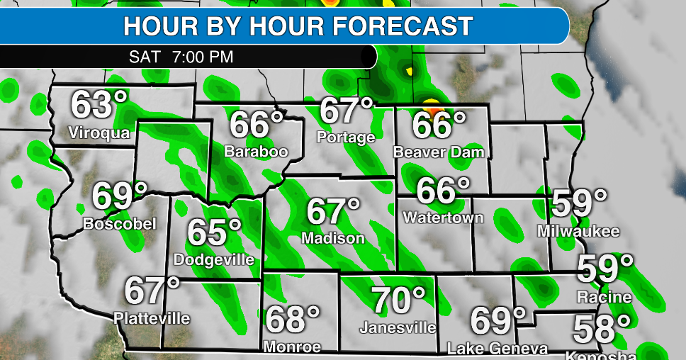 Showers and storms through the weekend in southern Wisconsin