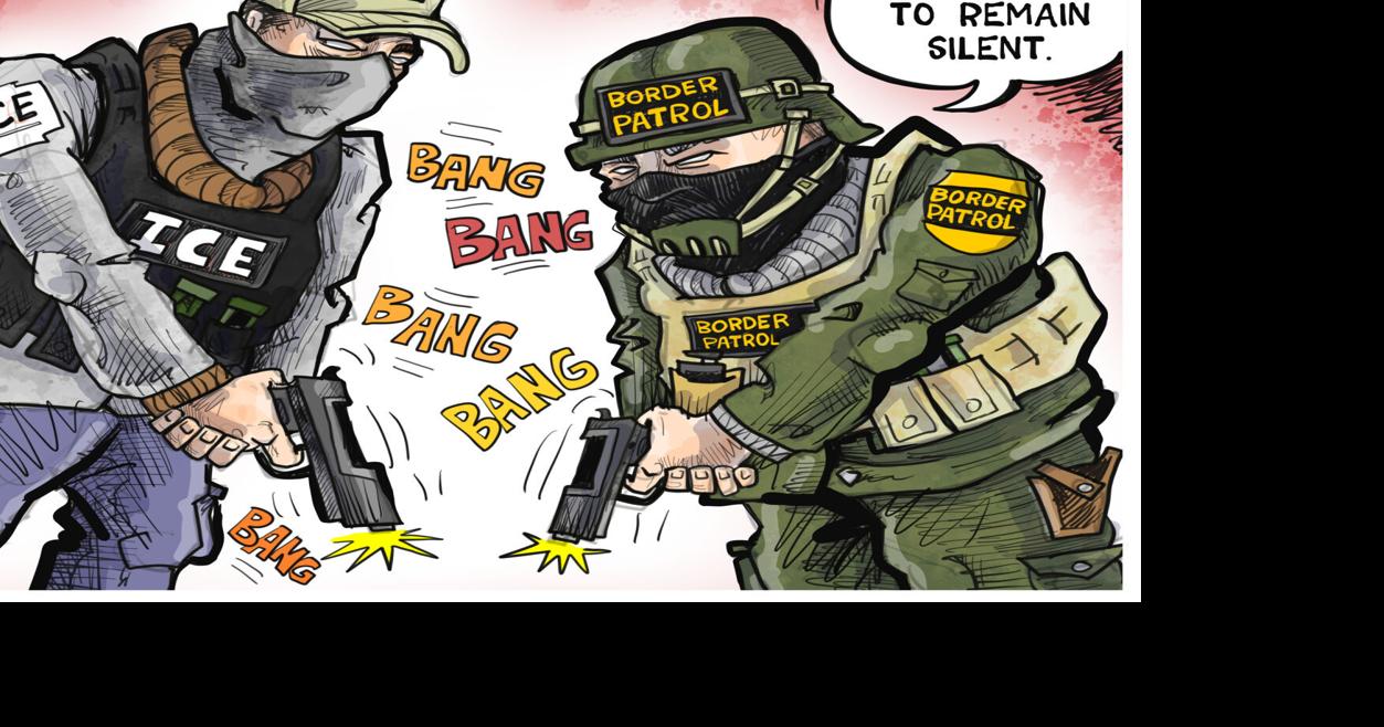 Federal agents kill another protester in Phil Hands cartoon