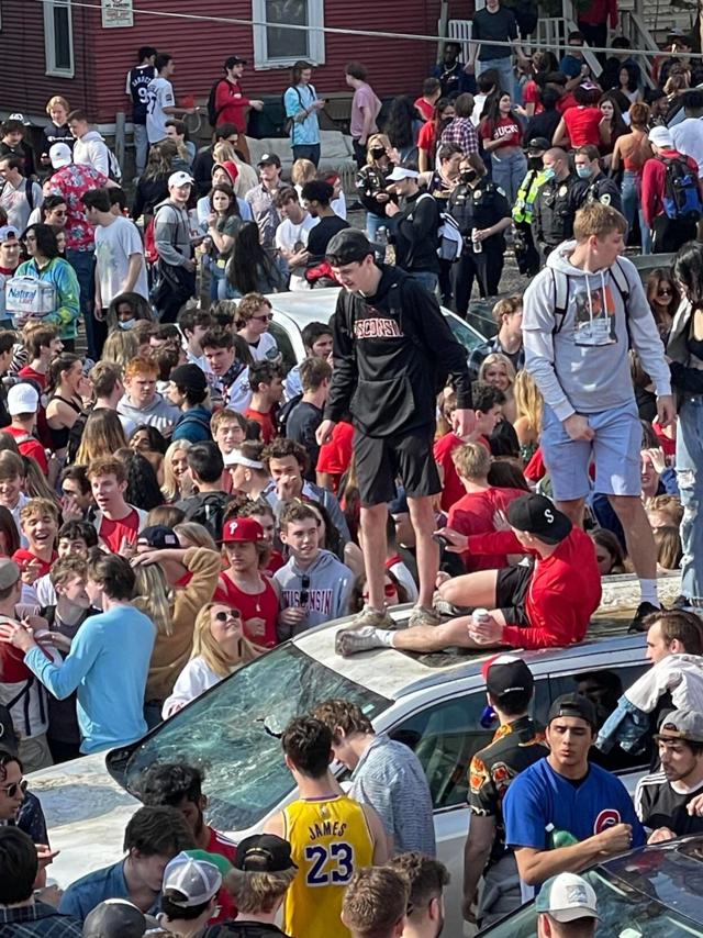 Madison partygoer shatters SUV windshield during Mifflin Street Block Party
