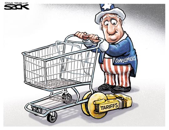 Trump's tariffs a drag on consumers, in Steve Sack's latest political ...