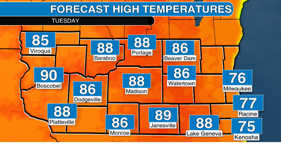 Temps and rain chances on the rise across southern Wisconsin