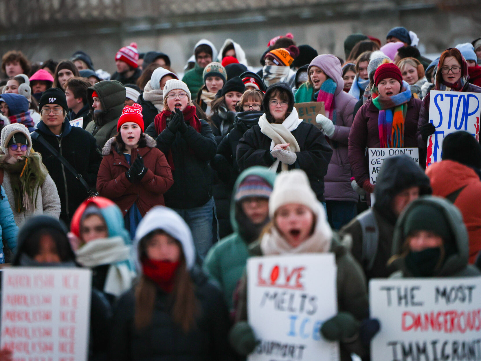Photos: UW-Madison students protest ICE activity across the country