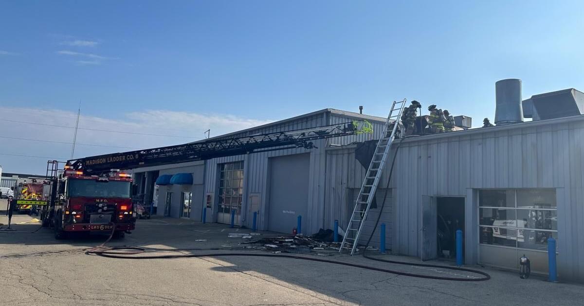 Fire crews quickly put out fire at Madison auto repair shop