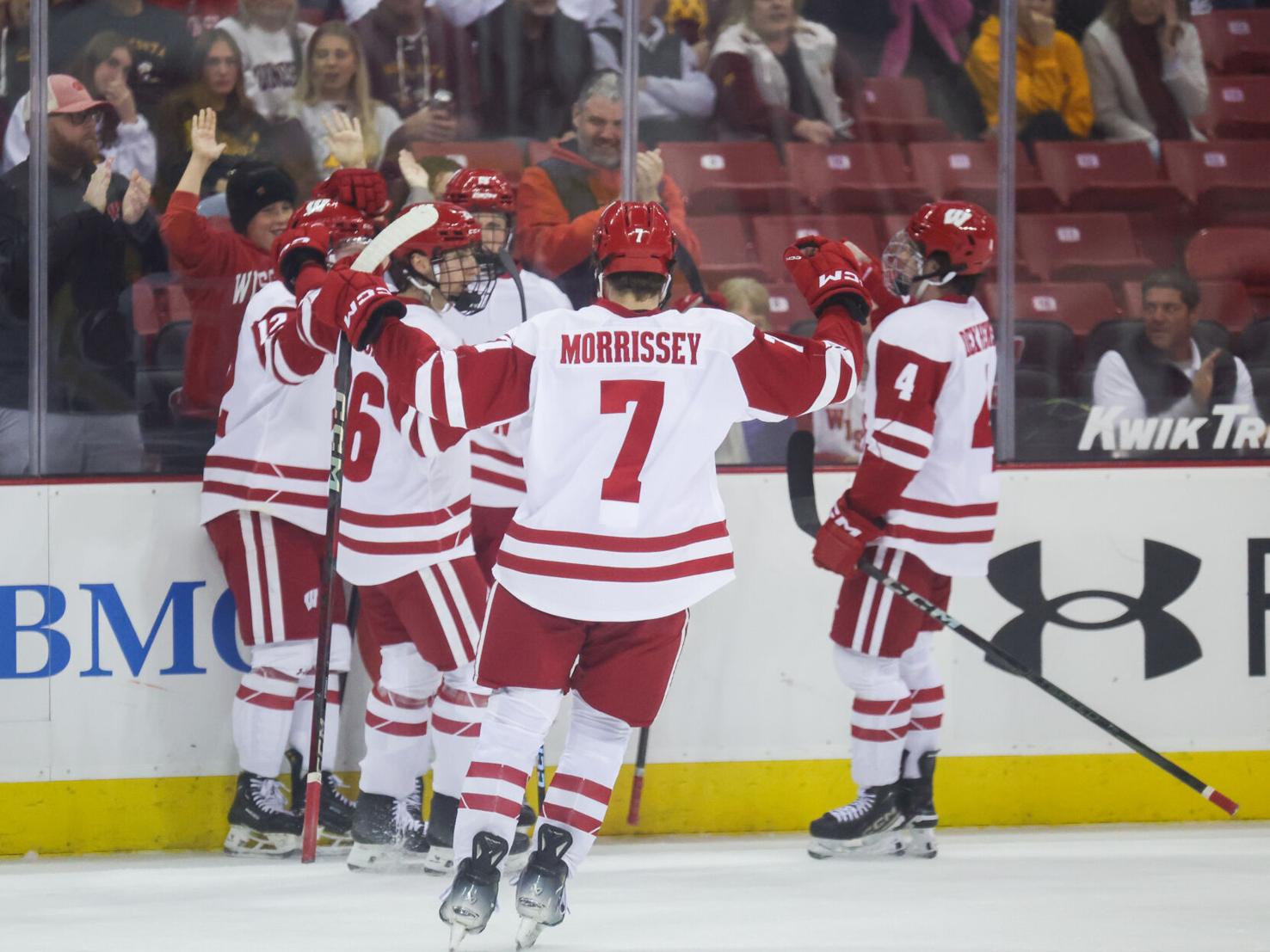 Wisconsin men's hockey at Penn State score, overtime win