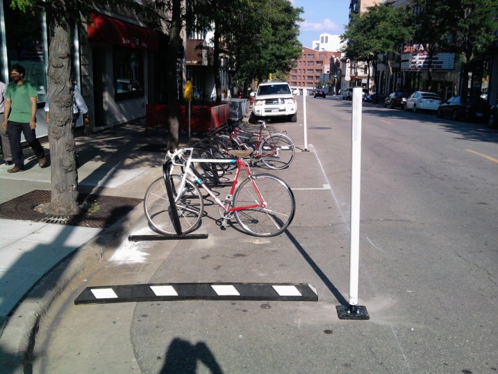 Biz Beat: City converts meter parking space into 'bike corral' off ...