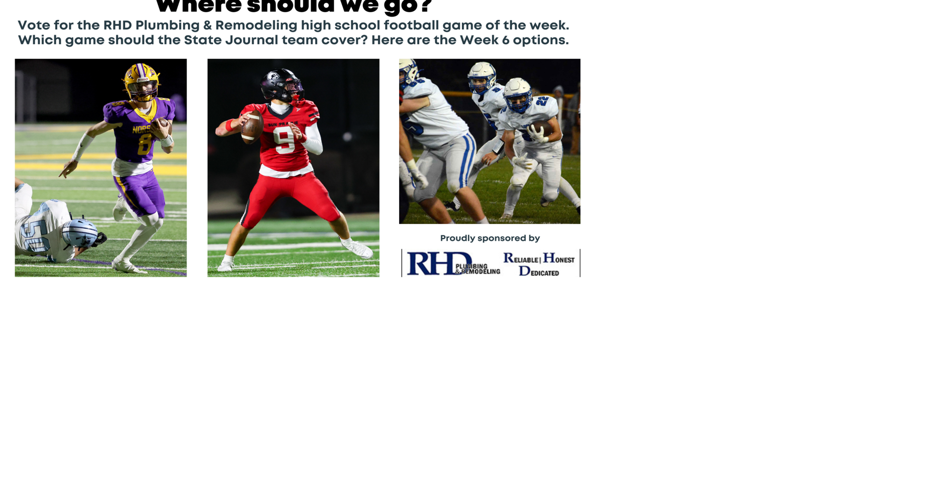 High school football: Week 6 game of the week poll