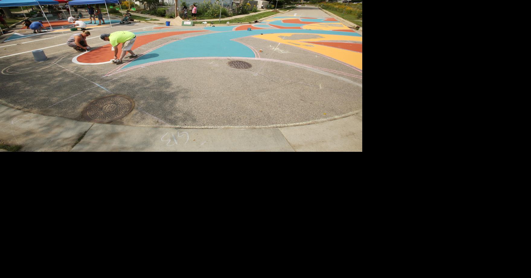 Union Triangle residents paint the pavement to build community