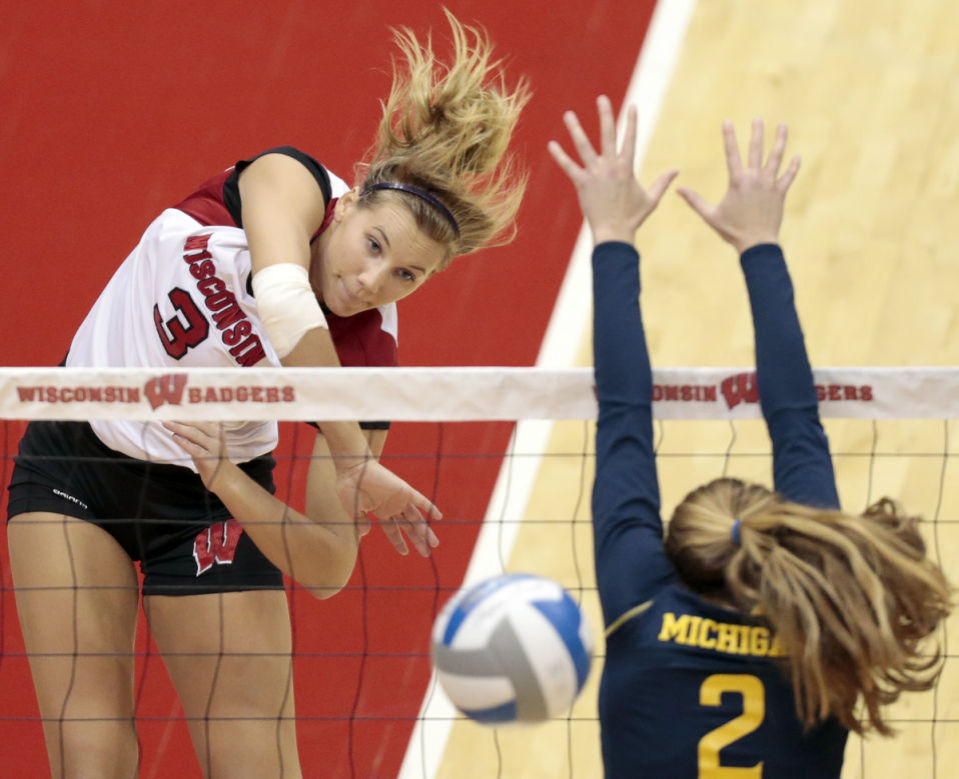 Badgers volleyball: Courtney Thomas sparks attack in sweep of Michigan ...