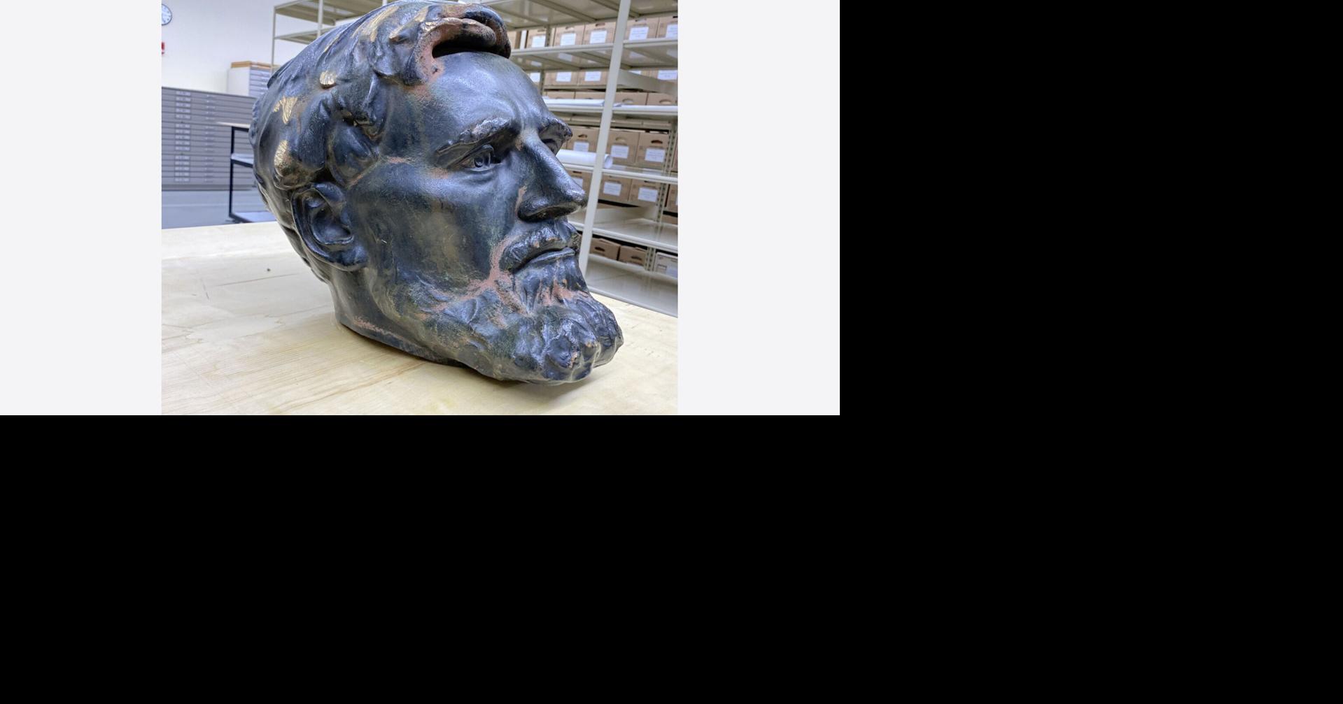 Hans Christian Heg statue's missing head returned