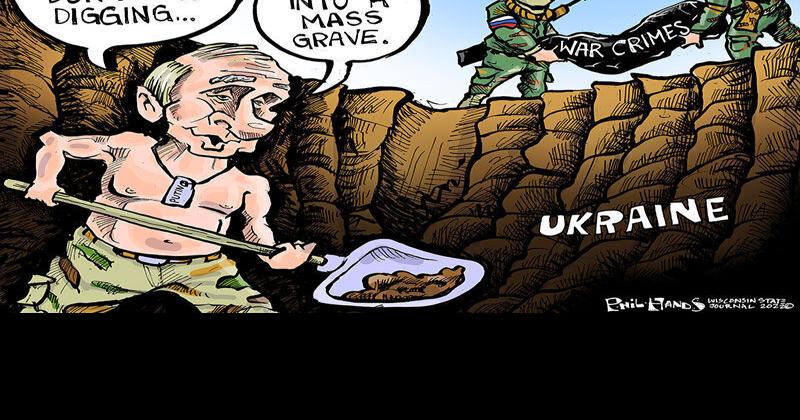 Hands on Wisconsin: Vladimir Putin digs himself into a mass grave
