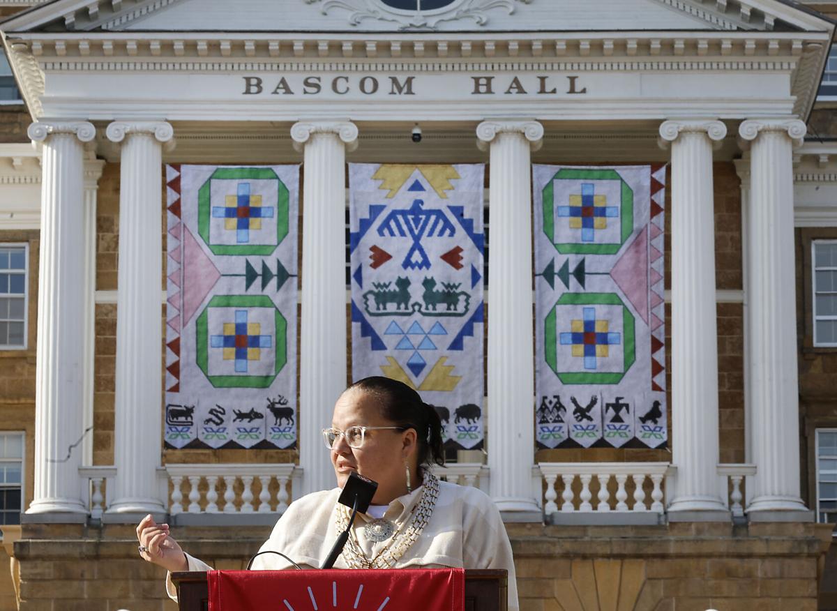 UW-Madison unveils new Ho-Chunk banners on Bascom Hill
