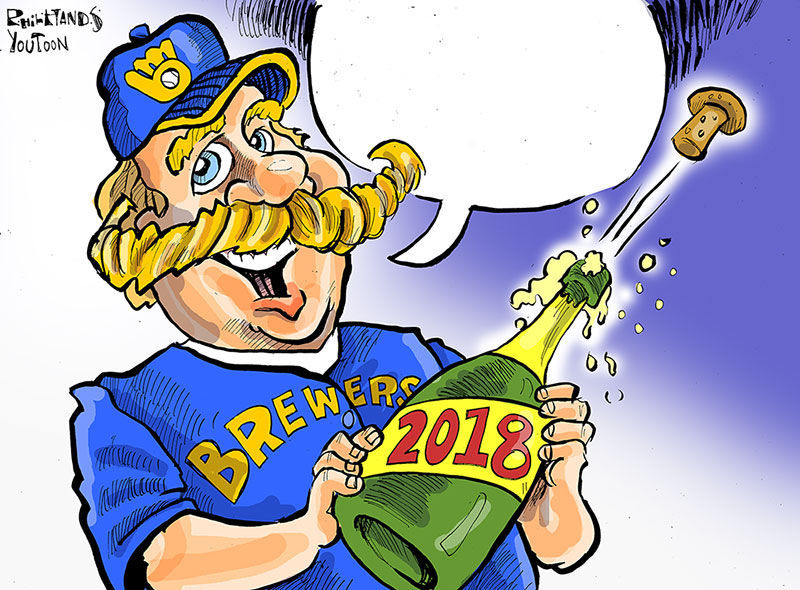 Bernie Brewer celebrates trip to playoffs in this week's caption contest
