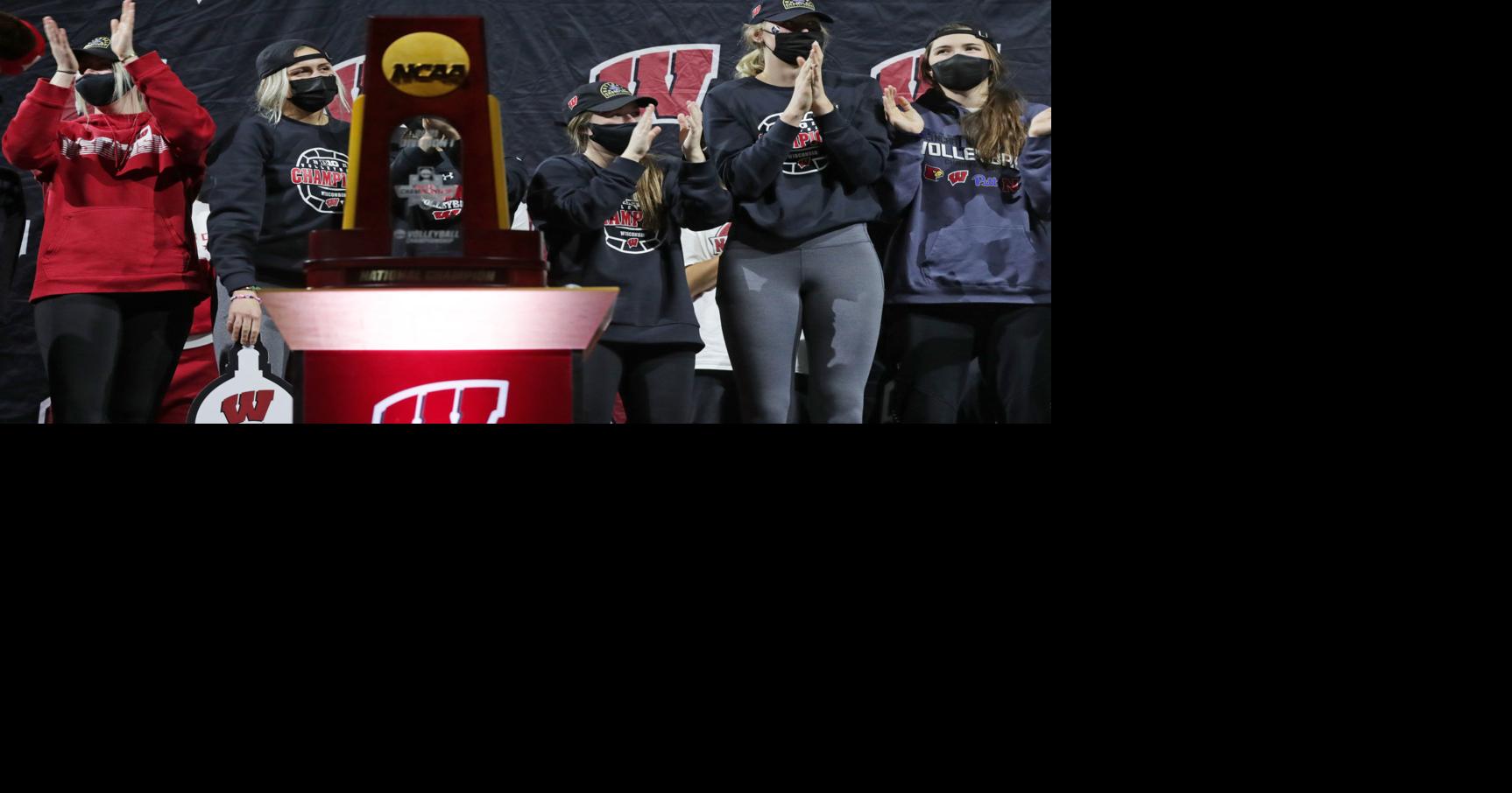 Photos: Wisconsin volleyball players celebrate their national ...