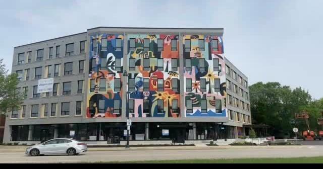 The Ella Apartments mural from start to finish