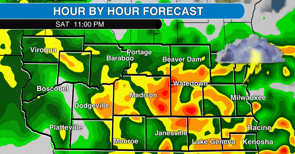 Storms likely across southern Wisconsin Saturday evening
