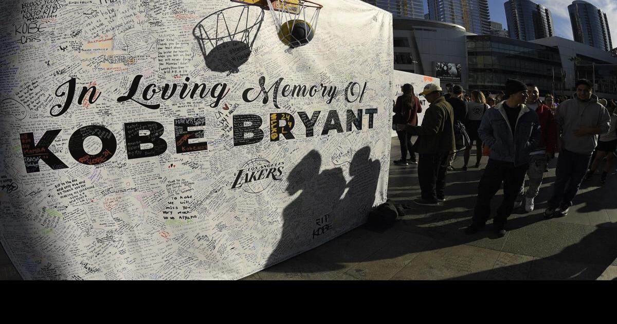 A year ago today, in pictures: Kobe Bryant memorial and more moments ...