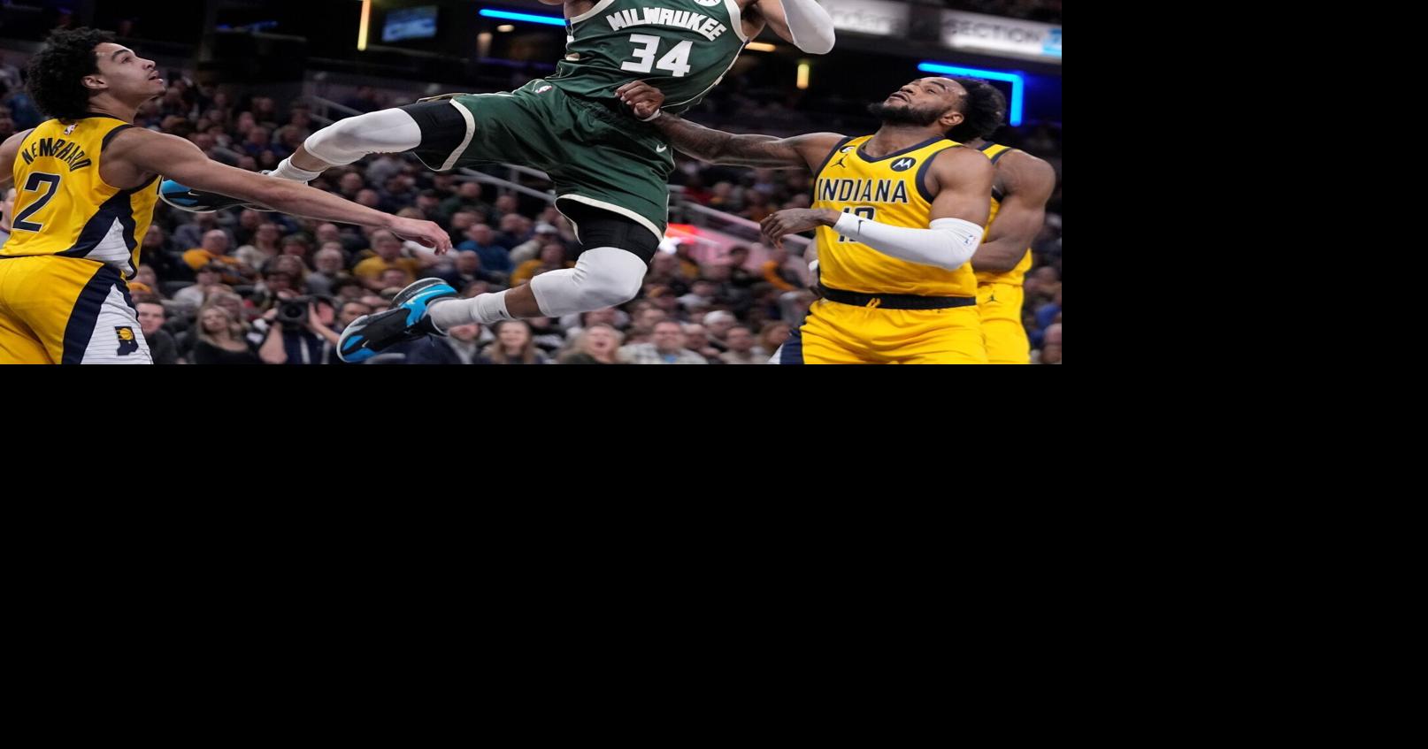 Bucks score 85 first-half points, belt Pacers