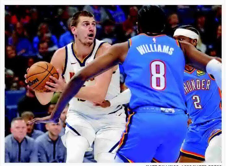 Led by Jokic's 28 points, Nuggets roll past Thunder