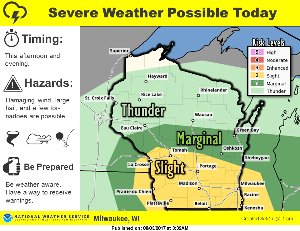 Severe storms, including tornadoes, possible in south-central Wisconsin ...