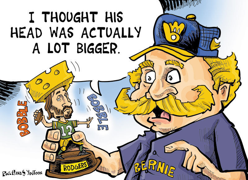 Rodgers' big head wins this week's You Toon caption contest