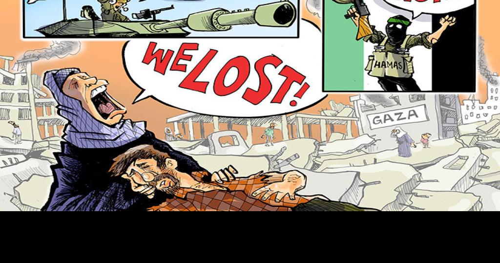 Hands Cartoon: Tragedy in Gaza