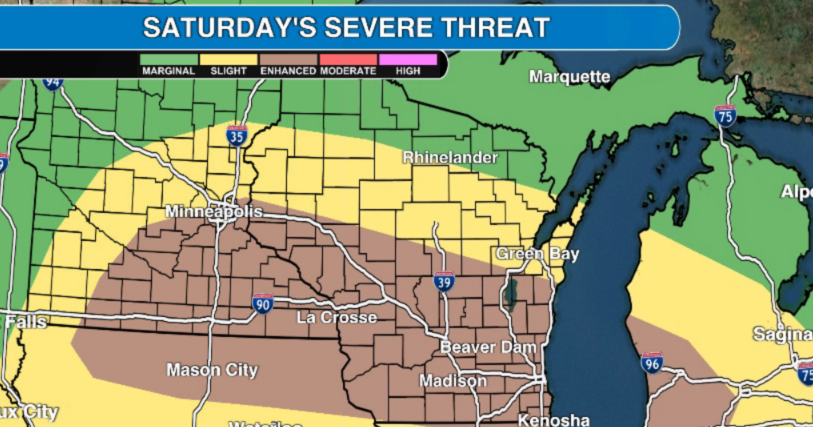Full details on Saturday's severe weather threat in Wisconsin