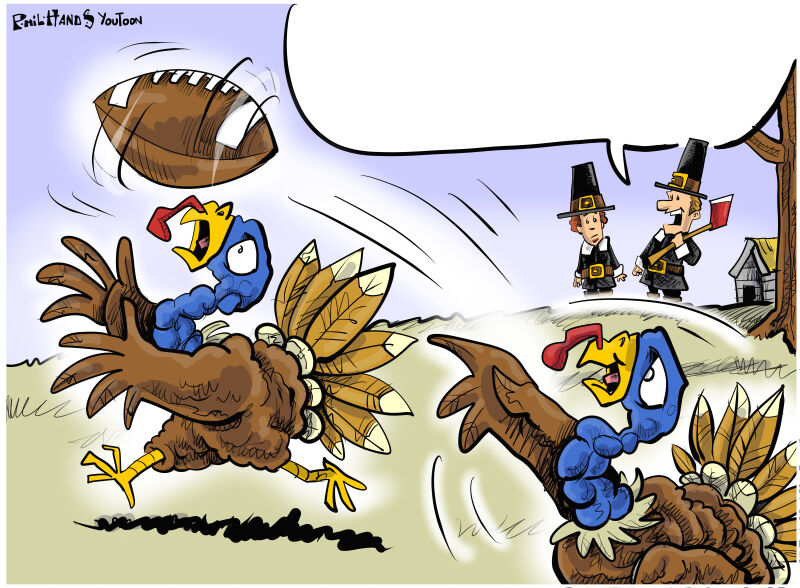 Turkeys toss pigskin in this week's You Toon contest