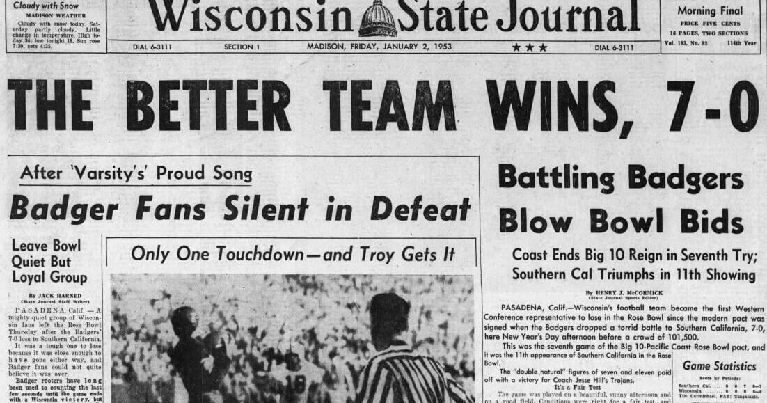 Relive Wisconsin football's first ever bowl game, the 1953 Rose Bowl