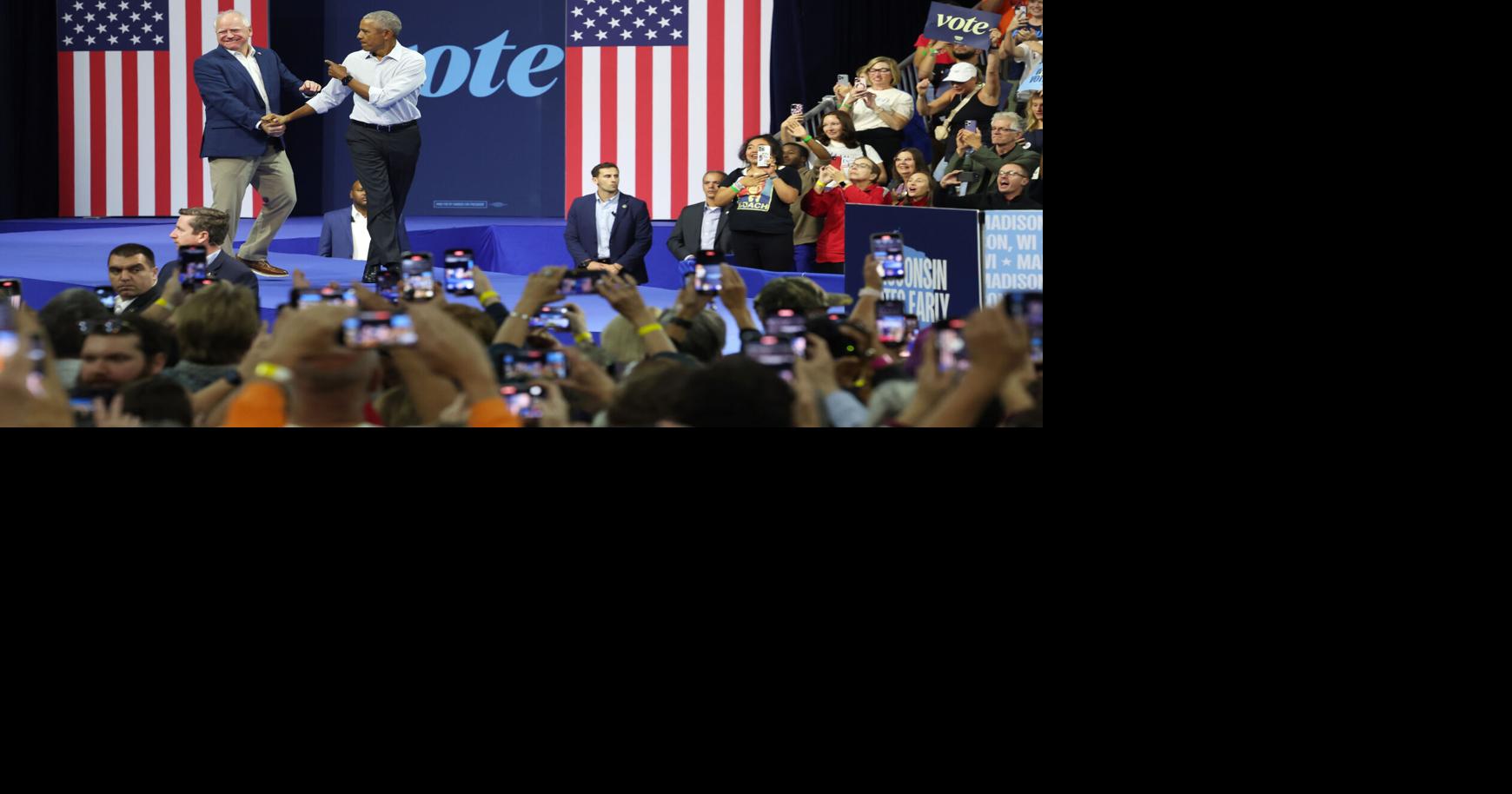 Obama, Walz rally in Madison, Wisconsin - live coverage