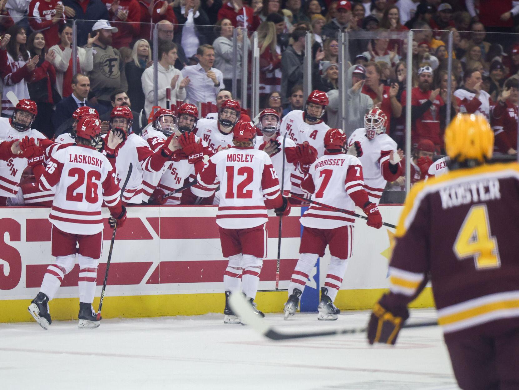 Wisconsin men's hockey at Penn State score, overtime win