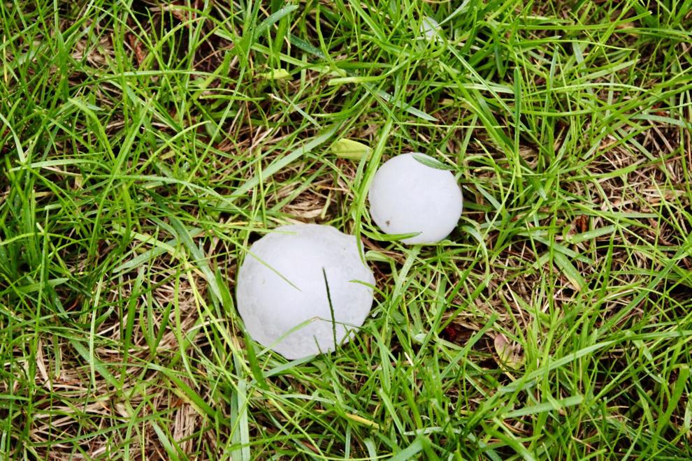 Photos: Baseball-size hail breaks windows in Wisconsin city
